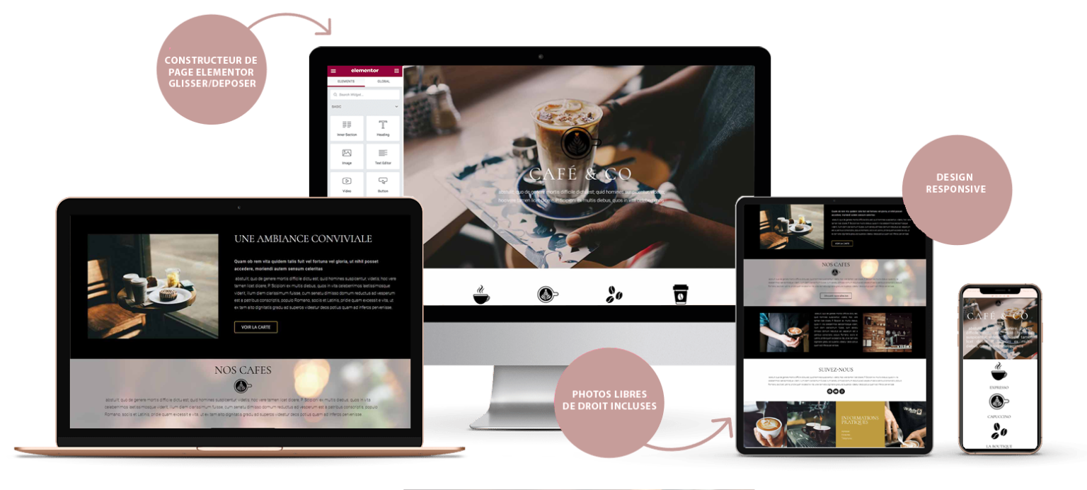 PAGE DE VENTE Template Elementor et Formation en ligne wordpress